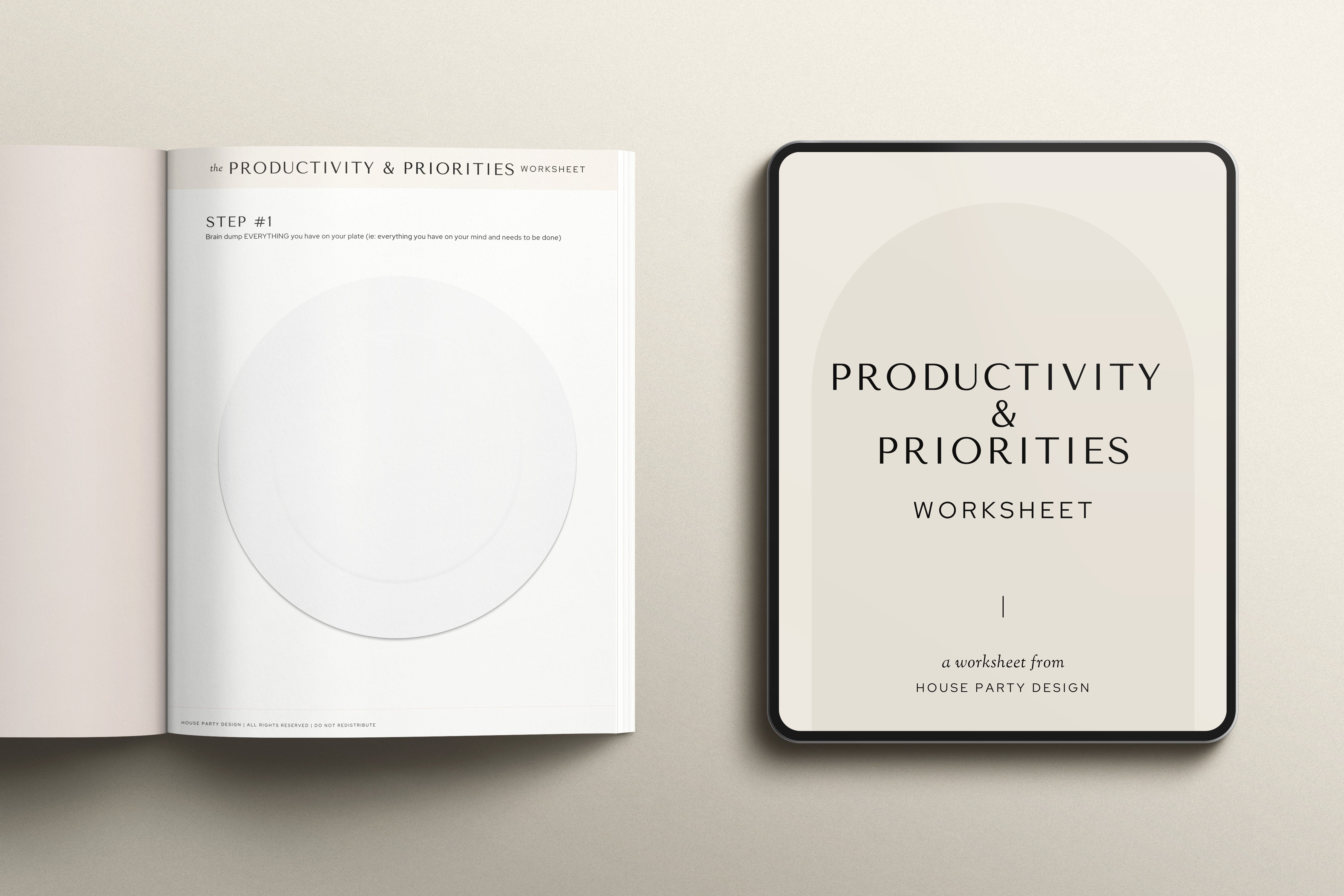 Workbook - Productivity & Priorities – House Party Design